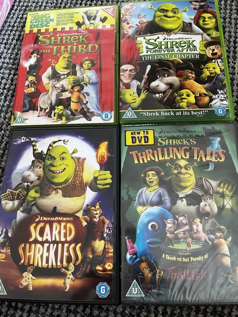 SHREK X4 DVD Bundle Including One Unopened (Shrek’s Thrilling Tales) £5 ...