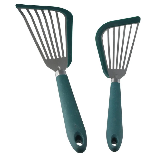 1/2PCS GREEN SPRING Steel Spade Set Nonstick Slotted Spade Turner ...