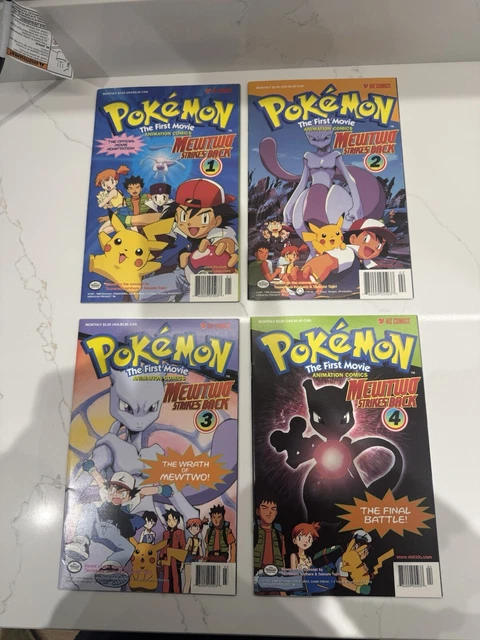 SET OF 4 Pokémon The First Movie Mewtwo Strikes Back Animation Comics ...