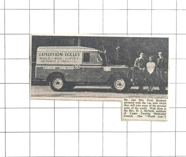 1961 MR AND Mrs Peter Raphael Expedition Eccles Worldwide Survey ...
