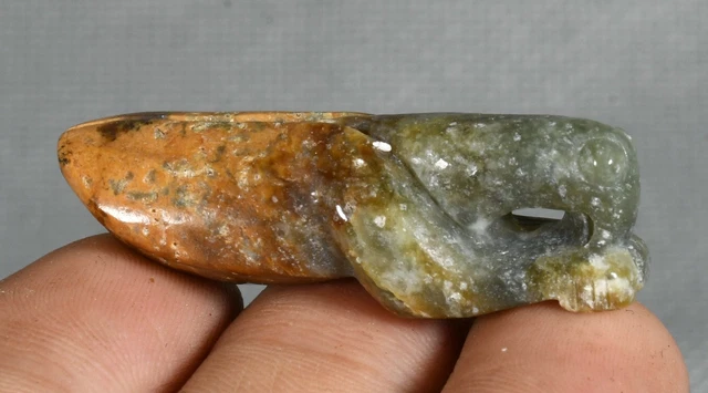1.5''HONGSHAN CULTURE OLD Hetian Jade Carved Praying mantis Insect ...