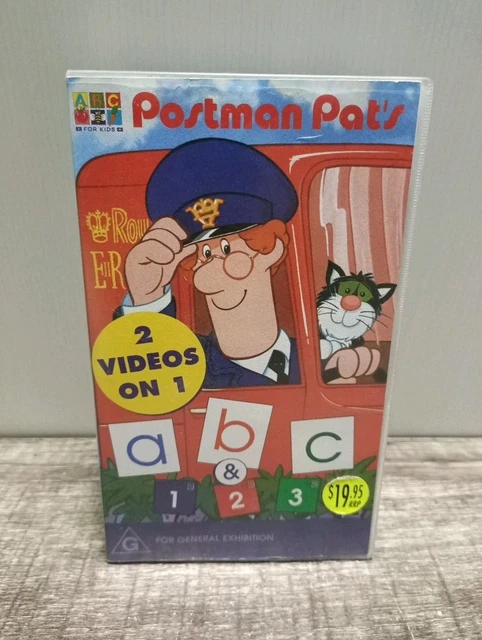 POSTMAN PAT VHS RARE 2 In 1 ABC & 123 Video Tapes 1990 ABC $26.99 ...