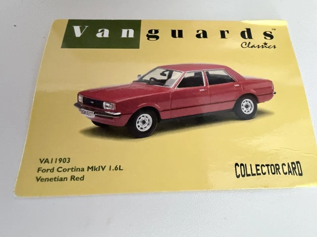 CORGI VANGUARDS - FORD CORTINA MKIV 1.6L - VENETIAN RED - Mint/Perfect ...