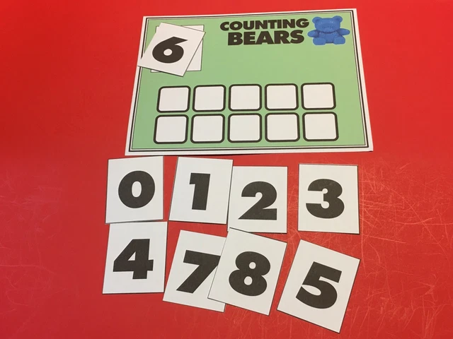 BEARS TEN FRAME Mat & Number Cards - Laminated Bundle - Pre school ...