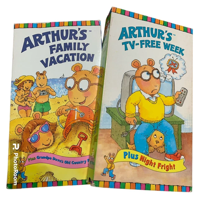 2 ARTHUR VHS Tapes: Arthur's TV-Free Week & Arthur’s Family Vacation ...
