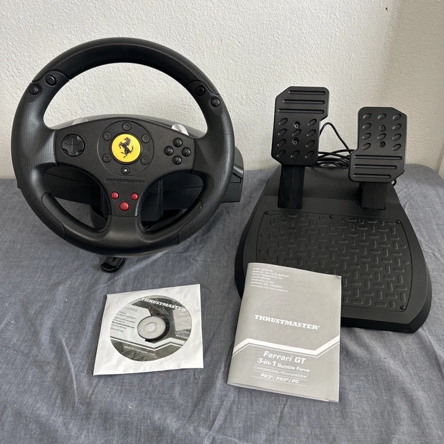 THRUSTMASTER FERRARI GT Experience 3-in-1 Racing Wheel & Pedals PS3 PS2 ...