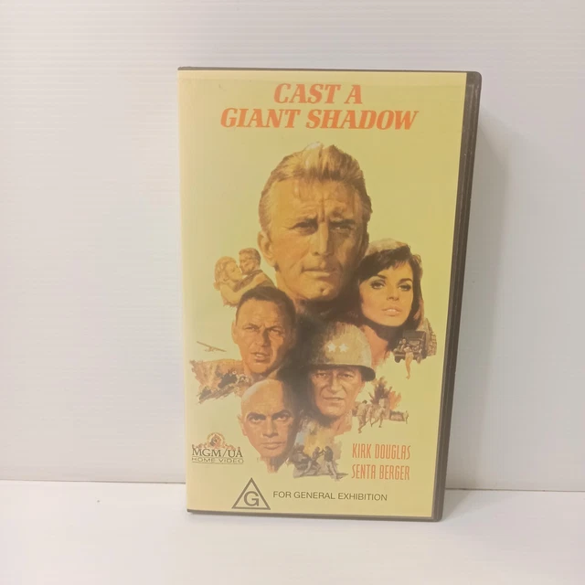 CAST A GIANT Shadow VHS War/Military Action True Story Kirk Douglas ...