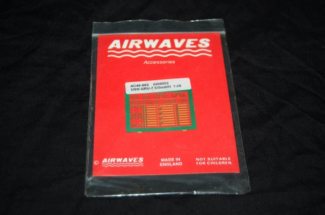 AIRWAVES 1/48 ETCHED Metal GRU-7 Ejection Seat Upgrade set for F-14 Etc ...