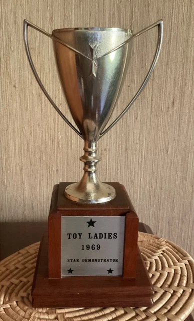 VINTAGE 1969 SILVER Cup Trophy Star Demonstrator Toy Ladies removable ...