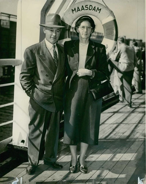 SIR ADRIAN IVOR Dunbar and Lady Dunbar on board... - Vintage Photograph ...