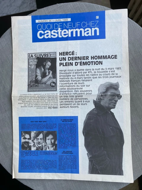 WHAT'S NEW AT CASTERMAN? No. 26 HERGÉ DEATH 1983 IN EXCELLENT CONDITION ...