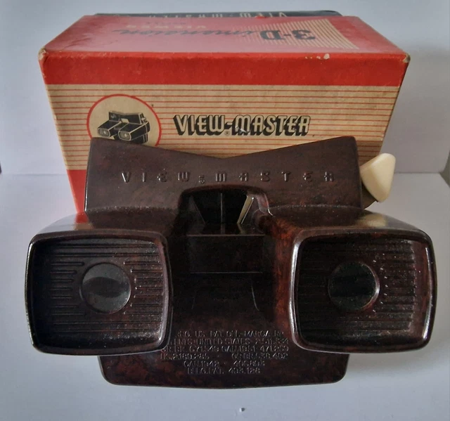 VINTAGE VIEWMASTER MODEL E 3-D STEREO VIEWER 1950's BROWN BAKELITE ...