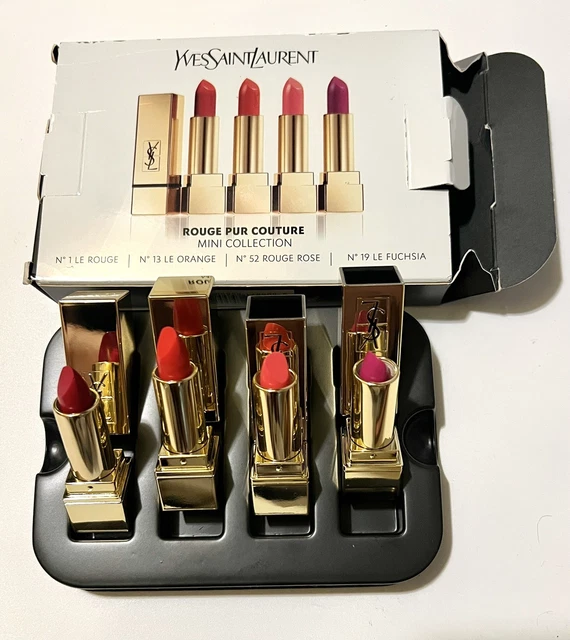 YVES SAINT LAURENT YSL Mini Rouge Pur Couture Lipstick 4pc Gift Set LE ...