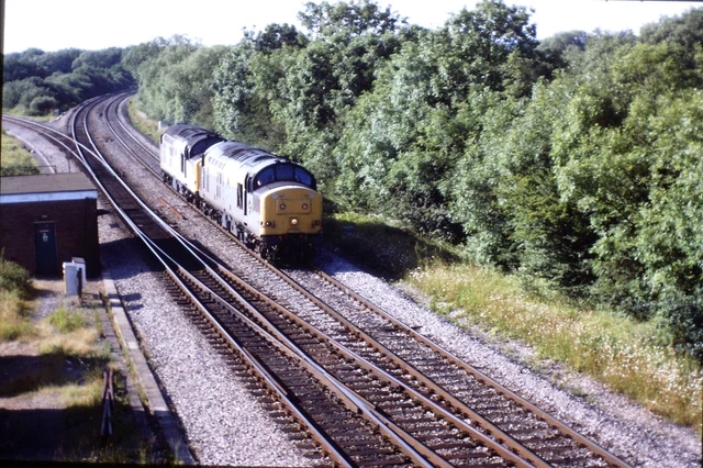 35MM ORIGINAL COLOUR Rail Slide BR Class 37 37141 at Wolvercote ...