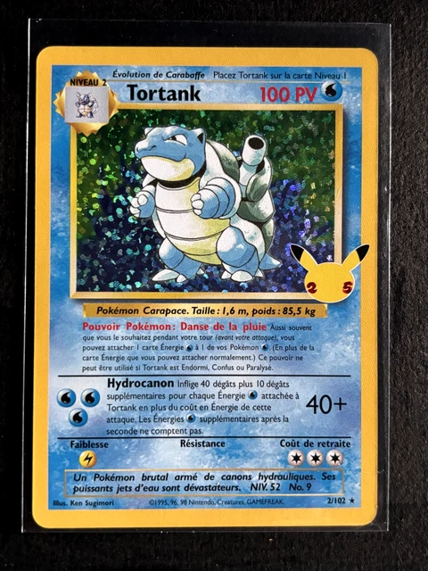 POKEMON CÉLÉBRATIONS 25 ans - Carte Tortank 2/102 - FR - Ken Sugimori ...