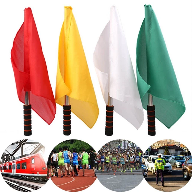 SOCCER-REFEREE FLAGS FOOTBALL Linesman Flags Sports Game Referee ...