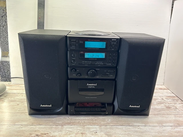 VINTAGE AMSTRAD MICRO 1000 Black Mini Hifi System Free Postage £39.99 ...