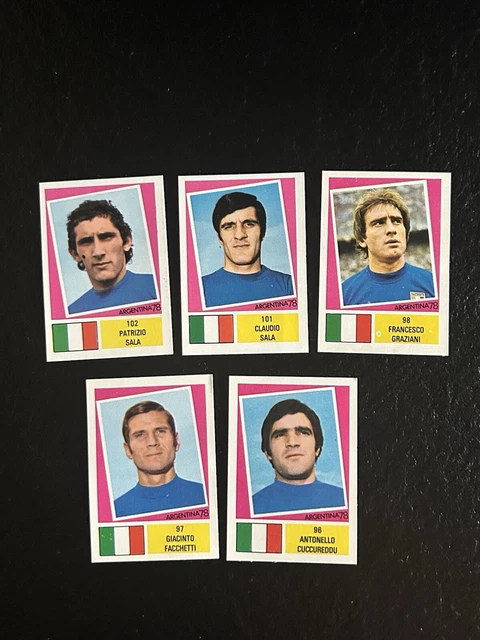 5 STICKERS FKS Argentina 78 - Team Italia - Original Très Bon État - No ...