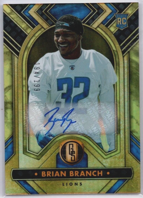 BRIAN BRANCH--LIONS--2023 GOLD Étalon--Autographe Recrue---194/199 EUR ...