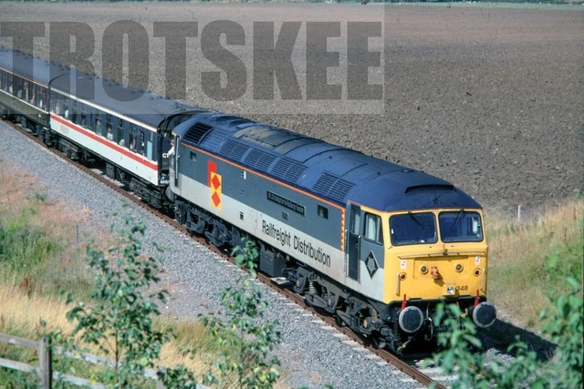 35MM SLIDE BR British Rail Diesel Loco Class 47 47348 Kineton 1998 Orig ...