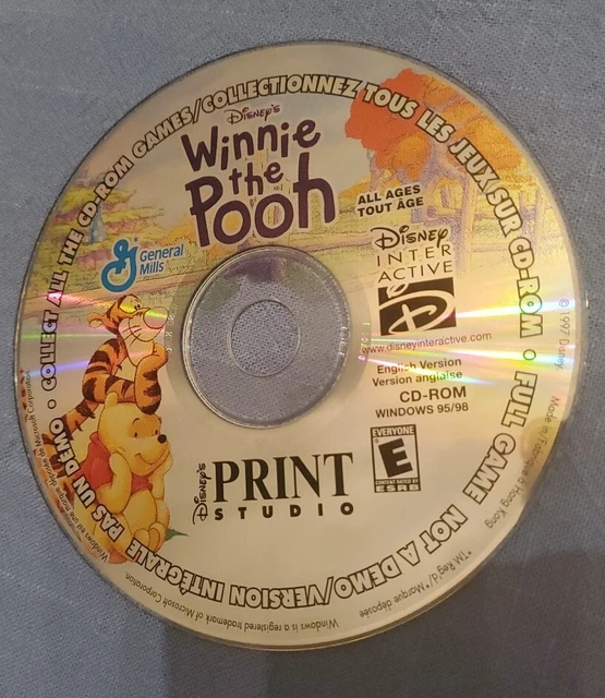 DISNEYS WINNIE THE Pooh Print Studio PC CD-ROM $5.00 - PicClick CA