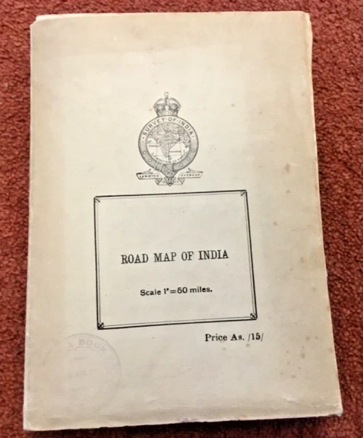 VINTAGE/ANTIQUE ROAD MAP of India, 1942 edition £40.00 - PicClick UK