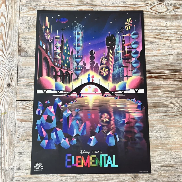 DISNEY D23 EXPO 2022 Exclusive Pixar Elemental Movie Poster 18.5 X 27 £ ...