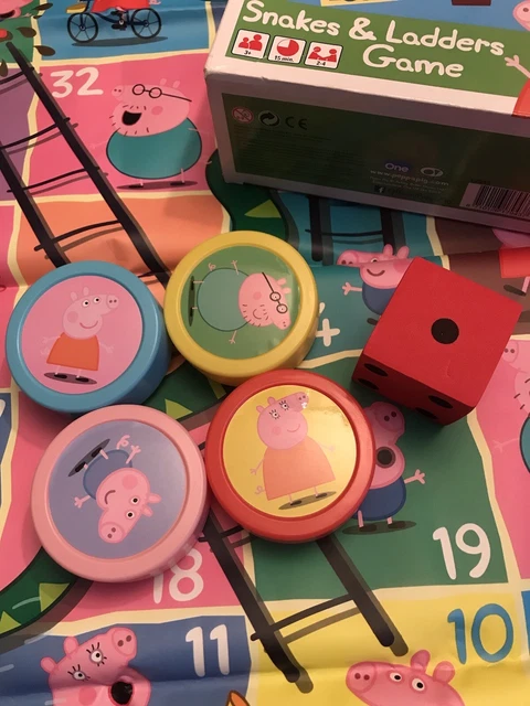 PEPPA PIG GIANT Snakes And Ladders Game, Peppa Pig, Snakes & Ladders, 3 ...