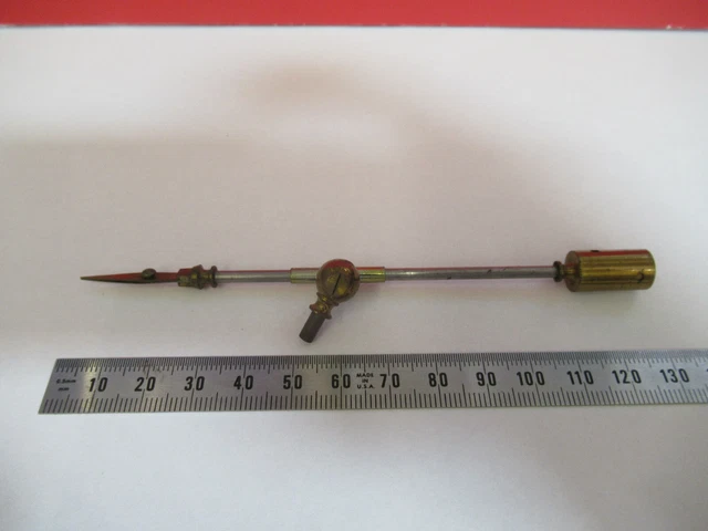 ANTICO BAUSCH LOMB Raro Palco Puntatore Ottone Microscopio Parte Come ...