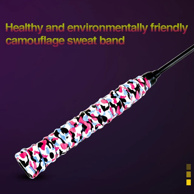 CAMO COLOR BADMINTON Racket Sweat Absorbing Band Fishing Rod Handle ...