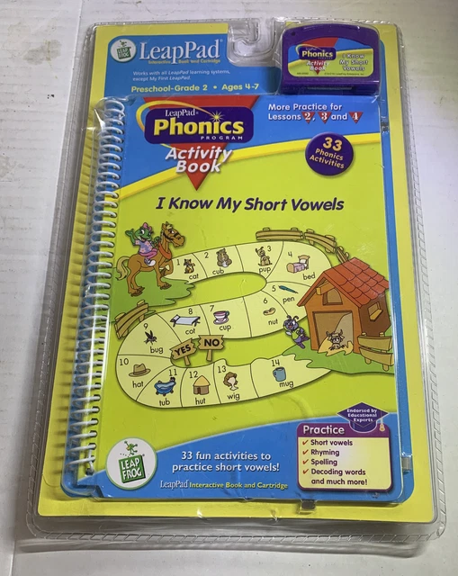LEAPFROG LEAPPAD PHONICS I KNOW MY SHORT VOWELS Ages 4-7 Brand New ...