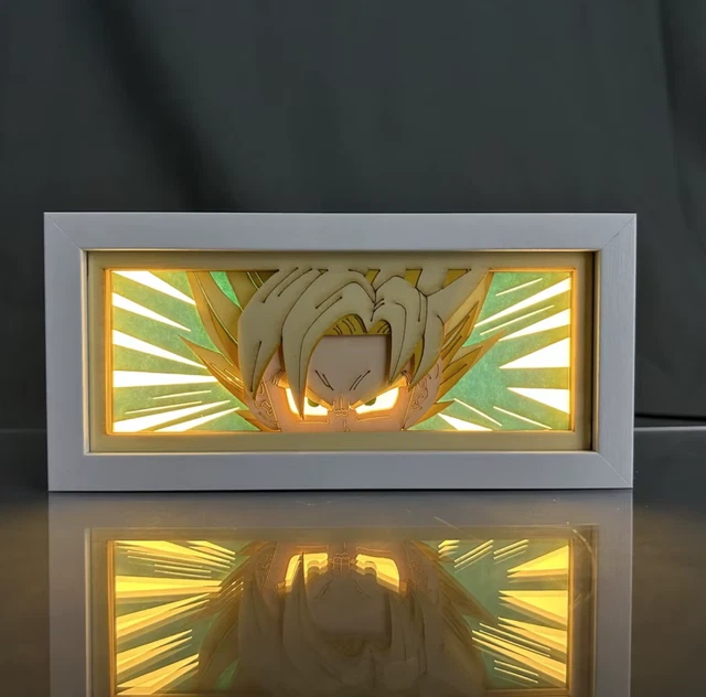 SUPER SAIYAN GOHAN LED Paper Light Box Dragon Ball Z Anime Shadow Lamp ...