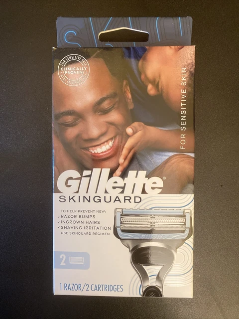 GILLETTE SKINGUARD MEN Razor for Sensitive Skin 1 Handle + 2 Refill ...