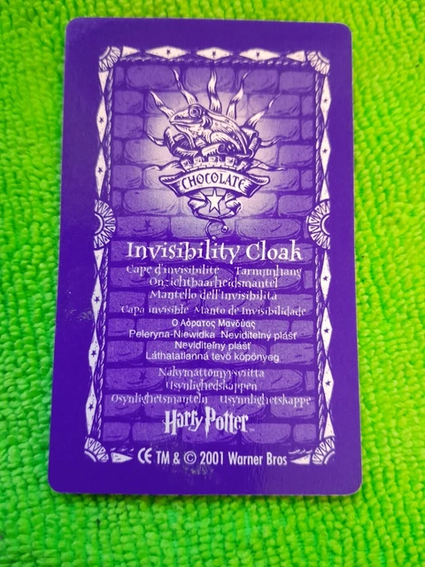 HARRY POTTER 3D Lenticular Invisibility Cloak 2001 Series 1 Chocolate ...