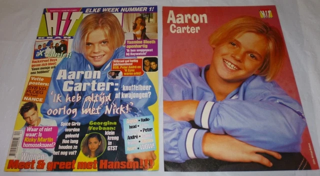 AARON CARTER MAGAZINE/PINUP Lot 1997/1998 Rare Photos Cute Boy Crush On ...