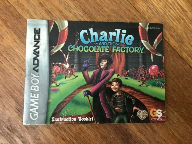 CHARLIE AND THE Chocolate Factory Game Boy Advance GBA Gameboy Manual ...