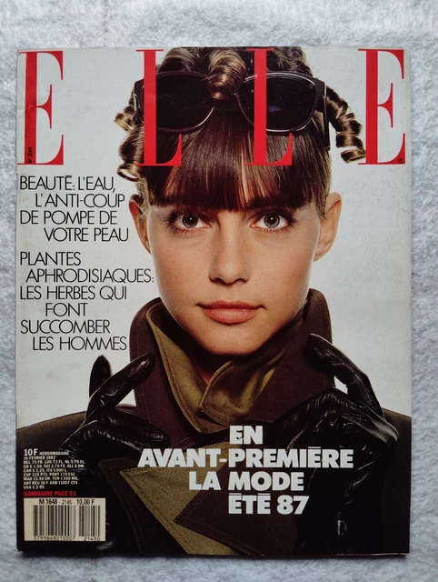 FRENCH MAGAZINE ELLE Feb.1987 cover Roberta Chirko by Lothar Schmid EUR ...