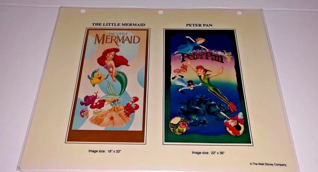 DISNEY LITTLE MERMAID Peter Pan Laminated Promo Binder Rare £127.94 ...
