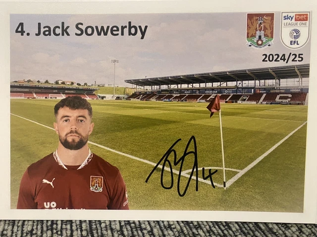 JACK SOWERBY NORTHAMPTON Town Football Club 2024/25 6x4 Signed Photo £1 ...