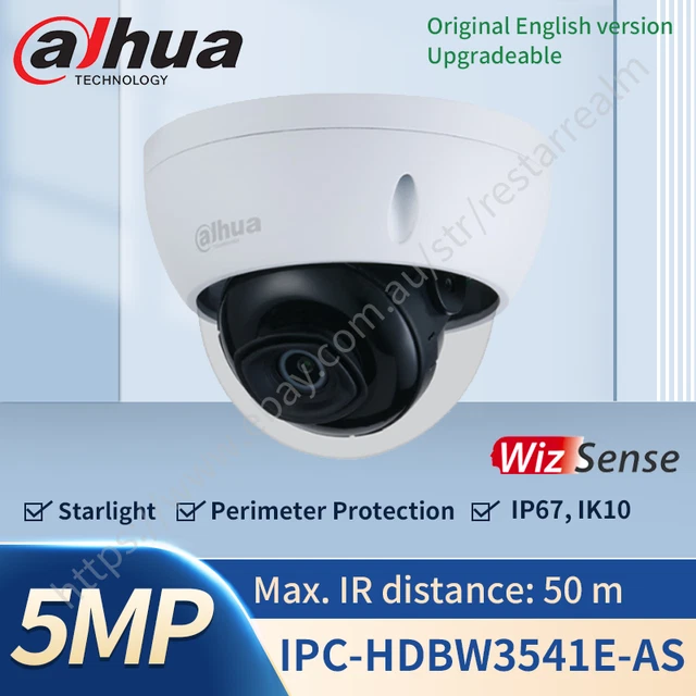 DAHUA IPC-HDBW3541E-AS 5MP Security Camera Starlight SMD IR50m Alarm ...