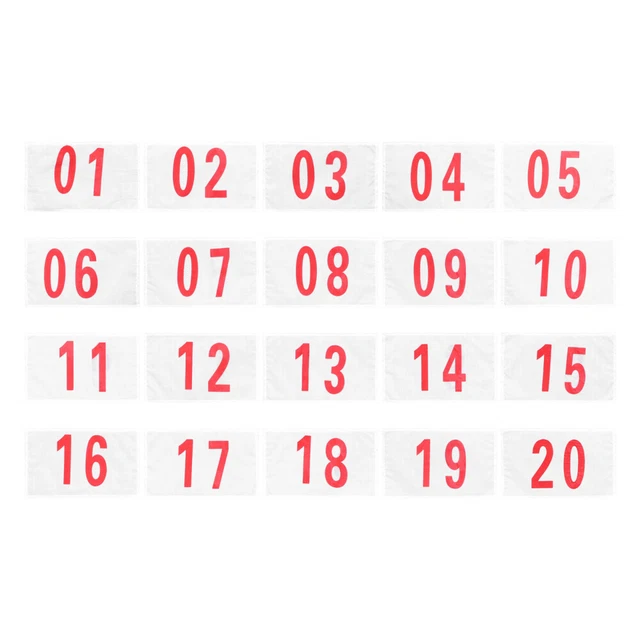 20 PCS RACE Number Tags Running Race Number Competitor Numbers Cycling ...