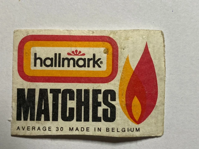 VINTAGE MATCH BOX Label - Hallmark Matches (Qq438) £4.99 - PicClick UK