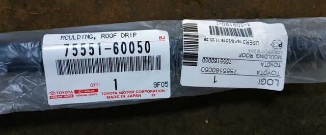 755510K061 GENUINE TOYOTA MOULDING, ROOF DRIP SIDE FINISH, RH 75551 ...