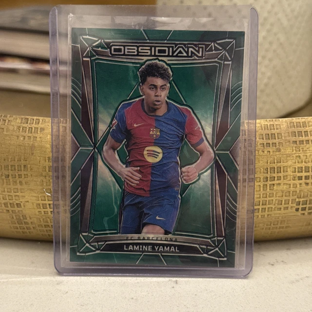 2024-25 PANINI OBSIDIAN - Lamine Yamal #11 Electric Etch Imperial Jade ...