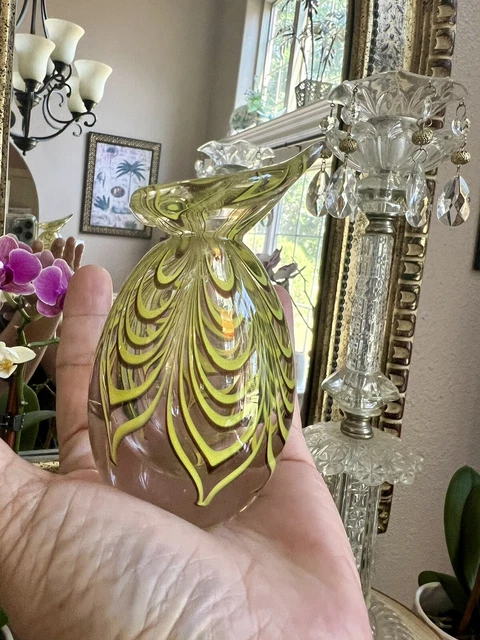 VINTAGE HEAVY ART Glass Jack In The Pulpit Vase $57.51 - PicClick AU