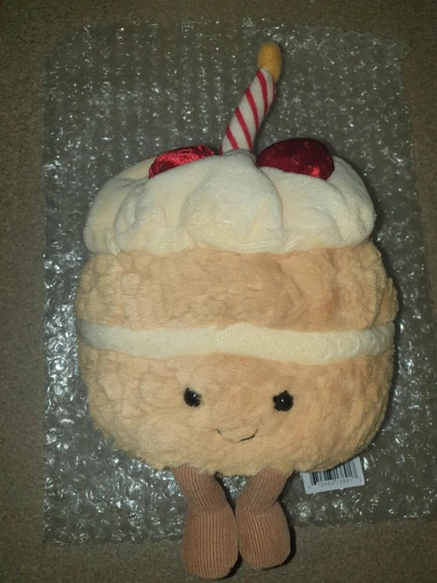 JELLYCAT AMUSEABLES BIRTHDAY cake. Plush soft toy. Quirky fun cute £44. ...