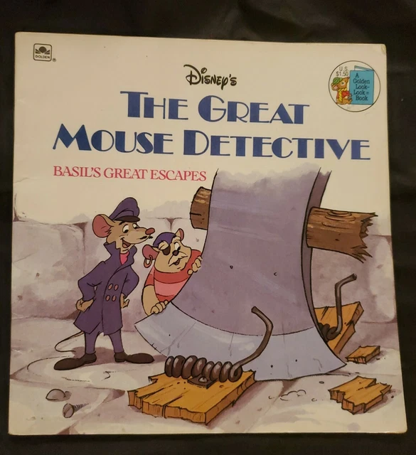 VINTGE DISNEY IL grande topo Detective Basil's Great Escapes Paperback ...