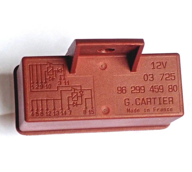 CITROEN PEUGEOT INJECTION Fuel pump relay CARTIER 9629945980 03725 ...