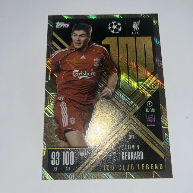 TOPPS MATCH ATTAX EXTRA 2024/25 2025 Steven Gerrard Liverpool 100 Club ...