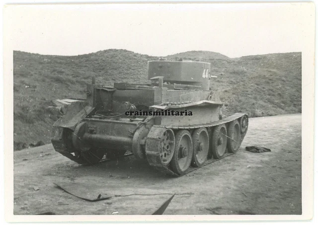 ORIG. FOTO RUSS. Beute Panzer BT-5 BT-7 Tank mit Turm Kennung in ...